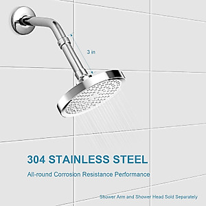OFFO Shower Head Extension Arm, Shower Arm Extension Shower Head Extender Made of 304 Stainless Steel Shower Pipe Extension, Chrome 3 Inches