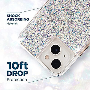 Case-Mate iPhone 13 Case for Women [10ft Drop Protection] [Wireless Charging] Twinkle Stardust Phone Case for iPhone 13 - Luxury Glitter iPhone Case - Shock Absorbing, Anti Scratch, Lightweight