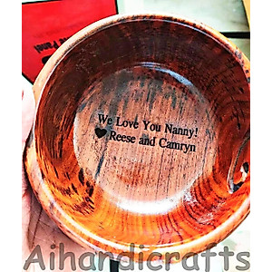 Handmade Wooden Yarn Bowl, Personalized Yarn Bowl, Knitting Crochet Thread Storage Box, Yarn Ball Bowl, Gift for Mother, Birthday Present