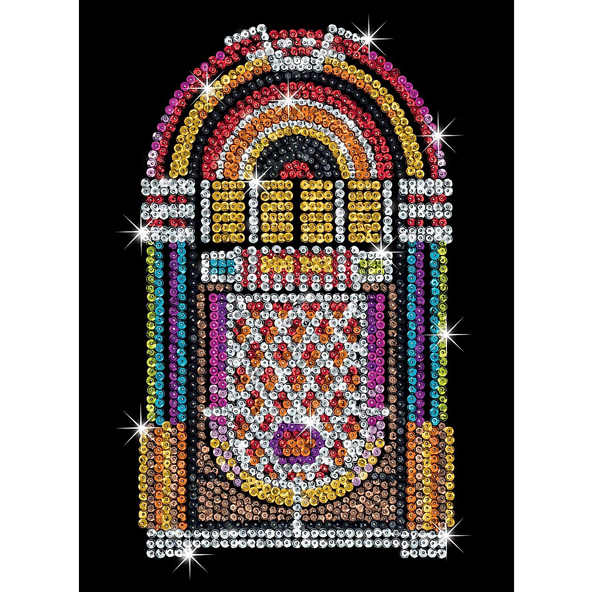 Sequin Art Orange Jukebox Sparkling Arts & Crafts Picture Kit