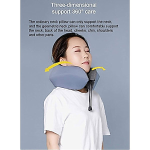 Feilx Travel Pillow - Memory Foam Neck Pillow Support Pillow, Support Cushion U Shaped Portable Travel Pillow for Kids Adults Aircraft Car Train Office