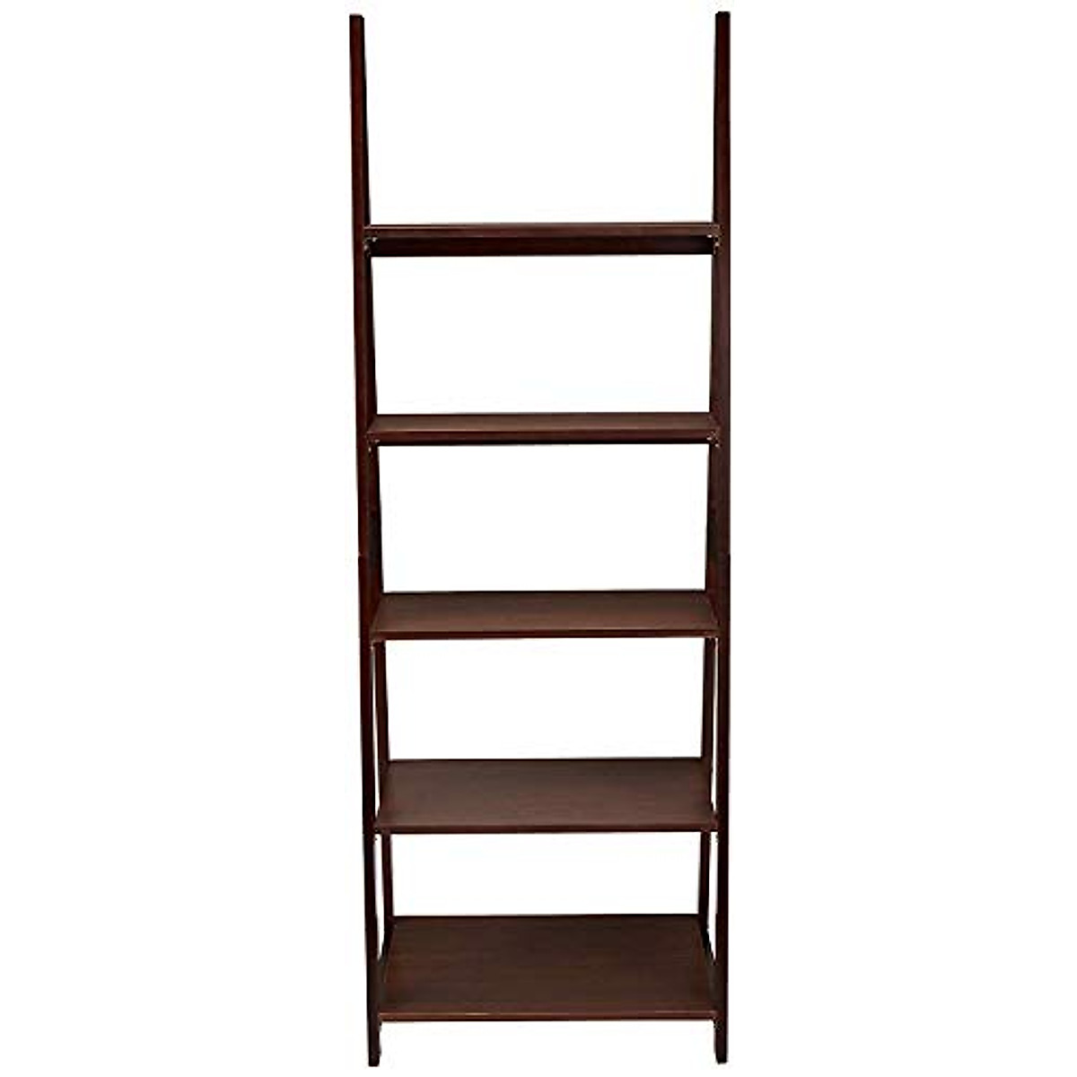 PJ Wood 5 Tier A-Frame Ladder Shelf - Espresso