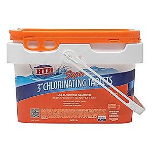 HTH 42042 Super 3" Chlorinating Tablets Swimming Pool Chlorine, 5 lbs