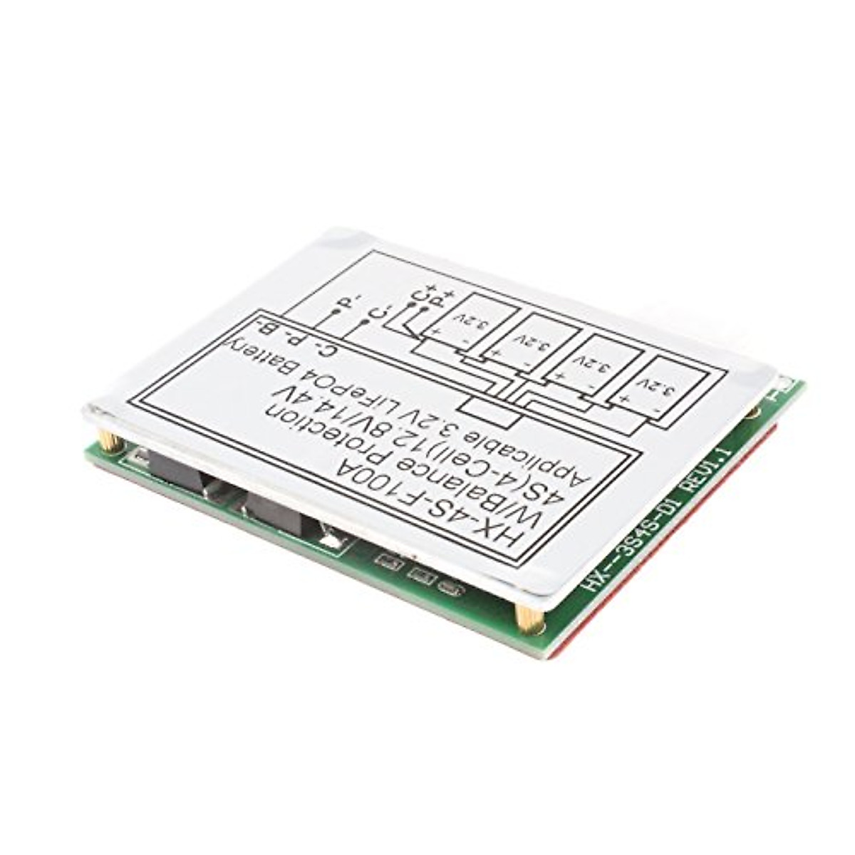 NOYITO 100A 4S 3.2V Lithium Iron Phosphate Battery Protection Board 12.8V with Balance Over-Current Over-Charge Over-Discharge Short-Circuit Protection