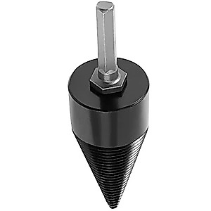 FUNSUEI 2 Pack 42 mm Firewood Log Splitter Drill Bit, Hex Shank Wood Splitter Drill bit, Portable Heavy Duty Drill Screw Cone Driver for Cutting Hickory, Oak, Sycamore, Walnut