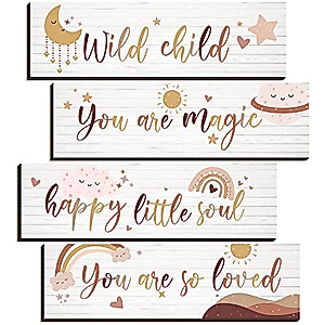 Boho Rainbow Decor Rainbow Nursery Decor Baby Shower Nursery Decor Kids Room Decor Classroom Decor You Are So Loved Rainbows Wall Decor Inspirational Wood Sign for Girl Boy Bedroom School (Natural)