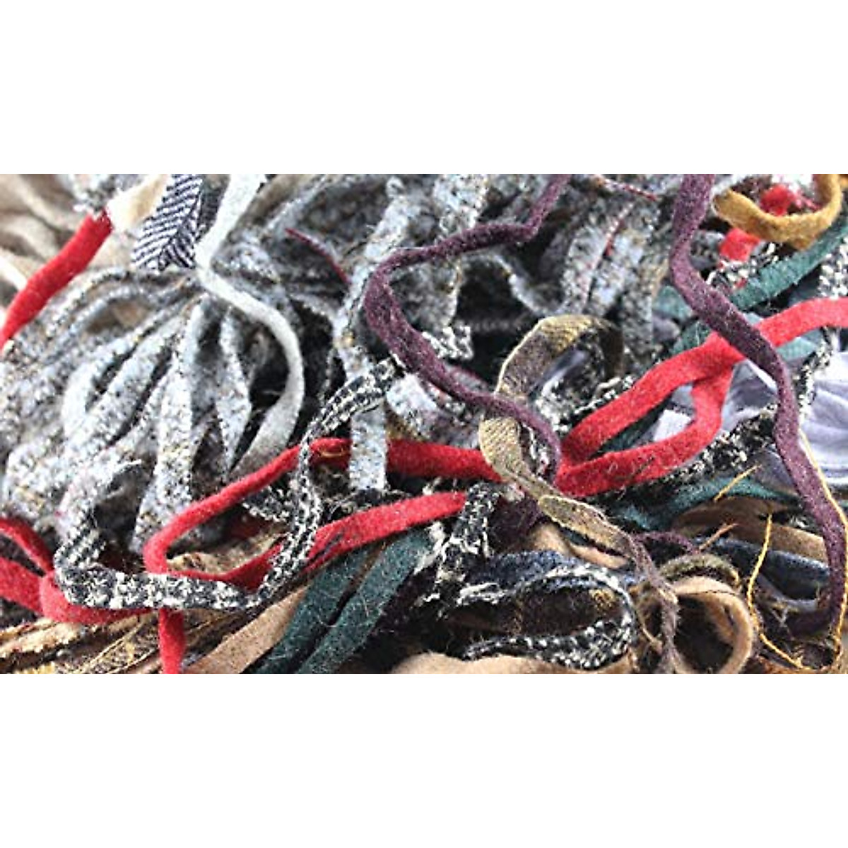100 Assorted #8 Wool Strips for Rug Hooking