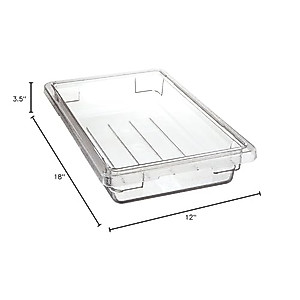 Winco Polycarbonate Food Storage Box, 12 by 18 by 3-1/2-Inch