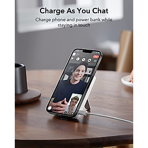 ESR for Kickstand MagSafe Battery Pack,10,000mAh Portable Charger Slim with USB-C Cable,Wireless Magsafe Power Bank for iPhone 15/15 Plus/15 Pro/15 Pro Max/iPhone14/13/12 Serie,White