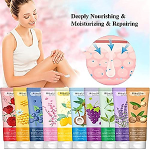 20 Pack Body Lotion Gift Sets for Women Dry Skin, Mini Travel Size Lotion Sets Natural Body Cream with Shea Butter and Aloe, Bulk Body Lotion Sets, Christmas Stocking Stuffers Valentines Day Gifts for Her Women Girlfriend Mom Wife