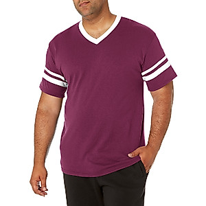 Augusta Sportswear Men's Sleeve Stripe Jersey, MAROON/WHITE, X-Large