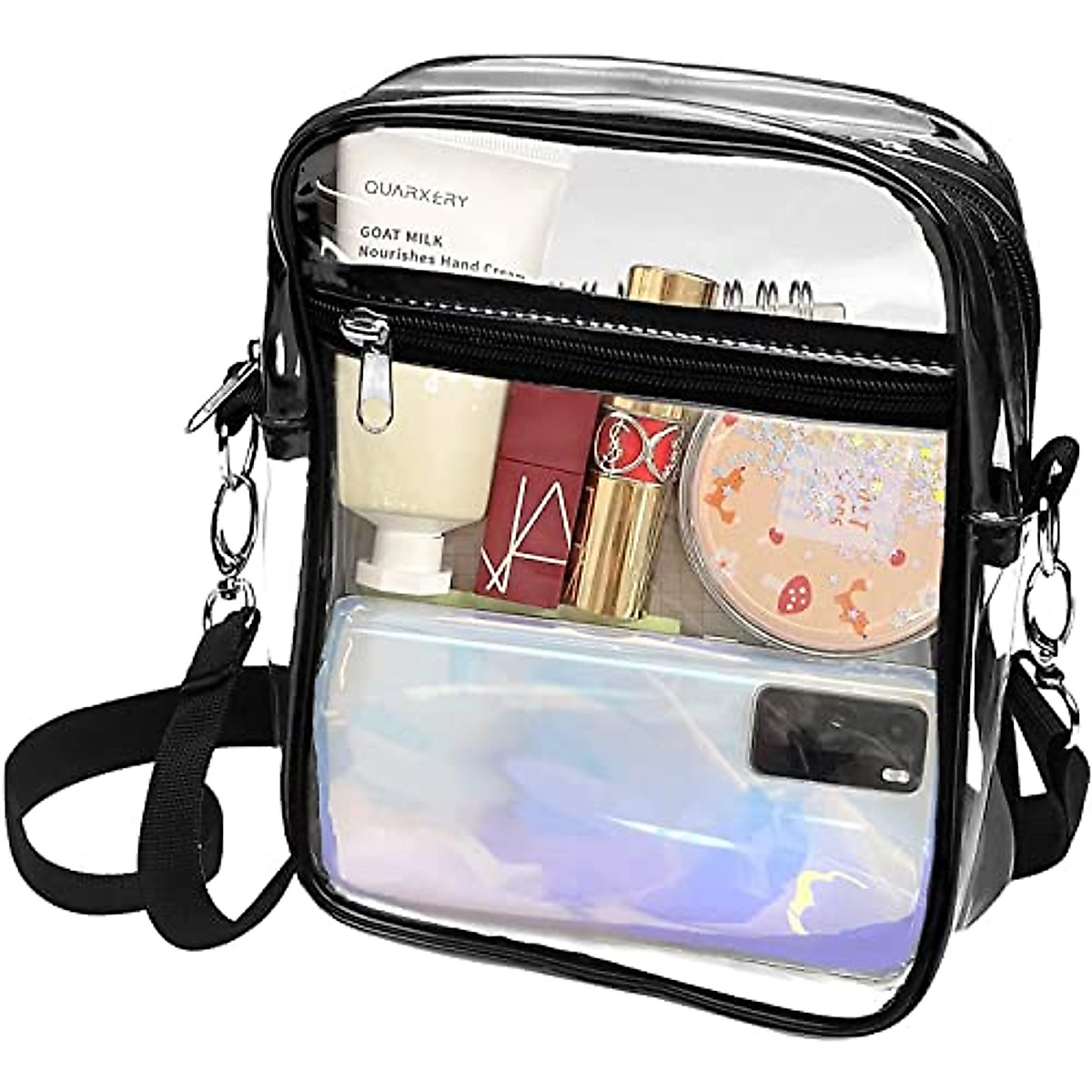 Clear PVC Sling Bag, Backpack with Adjustable Strap