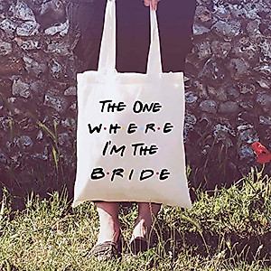 Bride Gift,The One Where I'm the Bride,Engagement Gift,Bride to Be Gift,Newly Engaged,Bridal Shower Gifts,Bachelorette Party Gifts,Friends TV Show,Reusable Grocery Bag Shoulder Bag Shopping Bag Tote Bag Gift