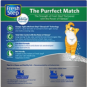 Fresh Step Odor Shield Scented Litter with the Power of Febreze, Clumping Cat Litter, 14 Pounds