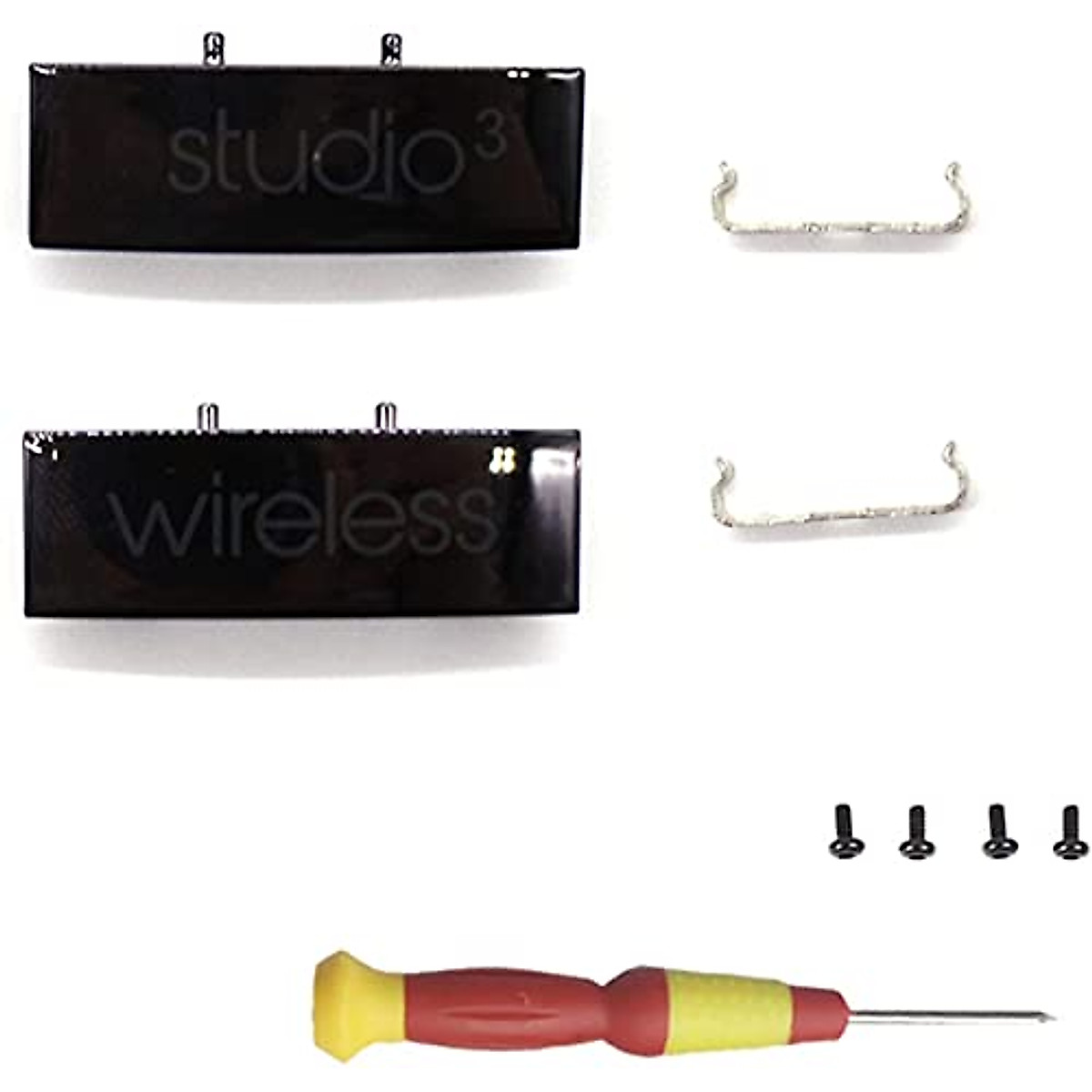 Replacement Headband Metal Folding Hinge Clip Cover Pin Repair Parts Set Compatible with Studio 3 Studio 3.0 Wireless Over-Ear Headphones (Black)