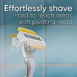 Gillette Venus Comfortglide with Olay Coconut Womens Razor Handle + Blade Refills, Silver, 2 Count