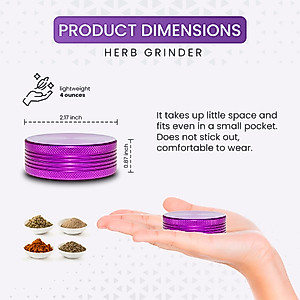 Grinder 2.2 inch Compact Spice Grinder Purple Color