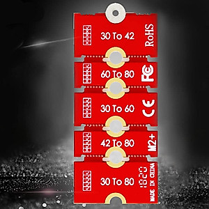 Acxico 2 Pcs M.2 NGFF NVMe SSD 2230 2242 2260 2280 Length Extend Adapter Bracket Card Plate