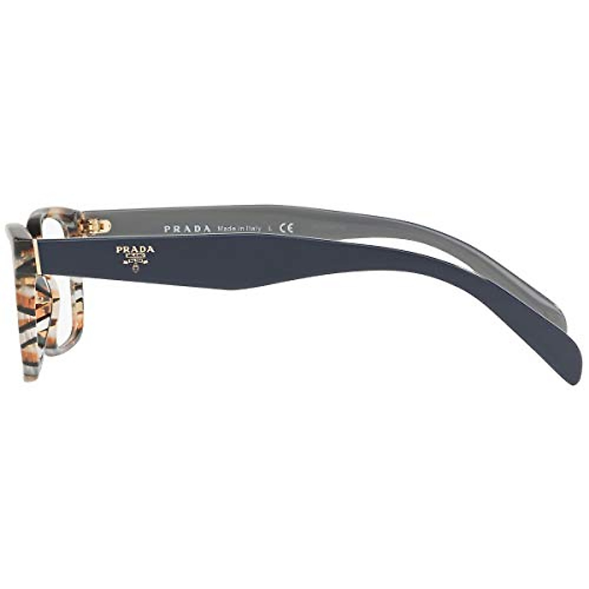 Prada PR18TVF - CO51O1 Eyeglasses HAVANA/EARS AVIO BLUE FRAME w/Demo Lens 53 mm