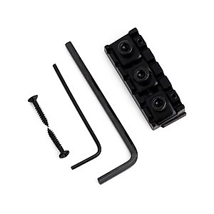 Holmer Guitar String Locking Nut for Floyd Rose Style Adjustable Height Locking Guitar Tremolo Bridge with Mounting Screw Shims and Wrench Black.