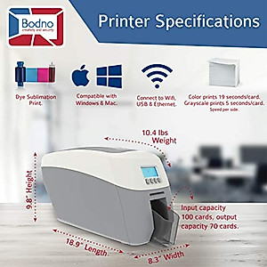 Magicard 600 Dual Sided ID Card Printer & Complete Supplies Package with Bodno ID Software - Gold Edition