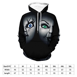 ZHANGXM Women's Pullover Autumn Soft and Comfortable Chucky Slim Fit Loose Hip-Hop Long-Sleeved Sweatshirt Men M