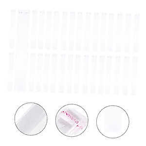 Baluue 500pcs Bags Travel Brush Rod Cellophane Transparent Strip Treat Bakery Pretzel Self-adhesive Cm* Flat Favor Multipurpose Plastic Bag for Resealable Party Self Clear Gift Cello Cm