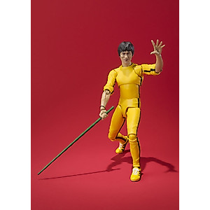Bandai Tamashii Nations S.H. Figuarts Bruce Lee (Yellow Track Suit) Action Figure, Yellow