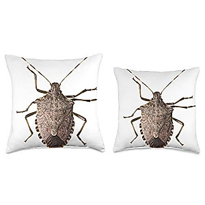 Beetles Funny Bugs T-Shirt Stink Bug Entomology Insects Funny T-Shirt Throw Pillow, 16x16, Multicolor