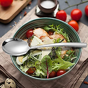 Stainless Steel Serving Spoon Set of 6 Pieces for Catering, Dishwasher Safe, 9.14 Inches Large Serving Utensils of Spoons