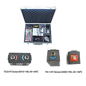 XAXAX Water Flow Meter, TUF-2000H TS-2(DN15~DN100) TM-1(DN50~DN700mm) TL-1(DN300~DN6000) Handheld Digital Liquid Ultrasonic Flow Meter Water Flowmeter,Gallon, QTS, PTS, L, m³(Host TS-2-HT TM-1-HT)