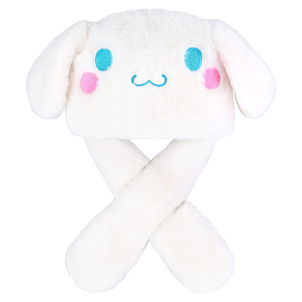 Roffatide Anime Cinnamoroll Dog Ear Moving Jumping Hat Fluffy Beanie Cap Soft Warm Winter Head Wear Cute Hats for Women Beige