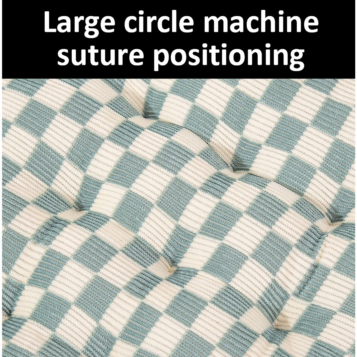 Chair Cushions for Dining Chairs 4 Pack - Seat Cushions for Kitchen Chairs, Chair Pads for Dining Chairs, Kitchen Chair Cushions Corduroy and Elastic Pearl Cotton 16x16 (Green, 4)