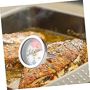 YARNOW - Pizza Roasting Baking Food Stainless Measurement Oven Gauge Fry Grill Temperature Deep Barbecue Practical Warming Frying Kitchen Smoker Pointer Steel -℃ for