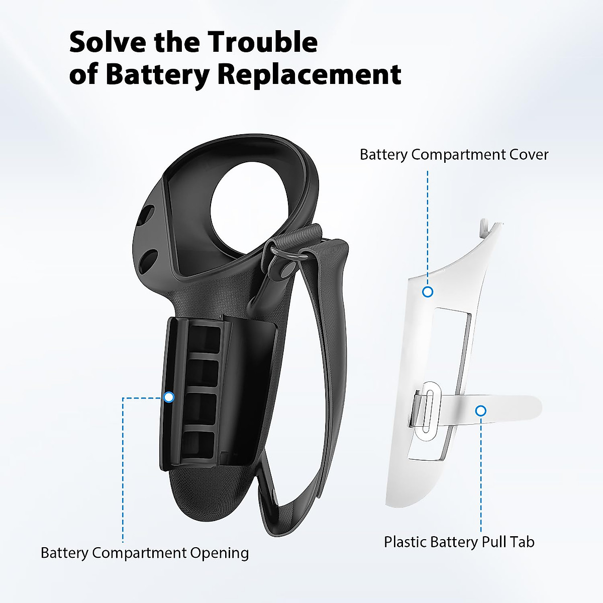 Relohas Deluxe 5 in 1 Silicone Accessories for Meta Quest 3, VR Protective Case Set