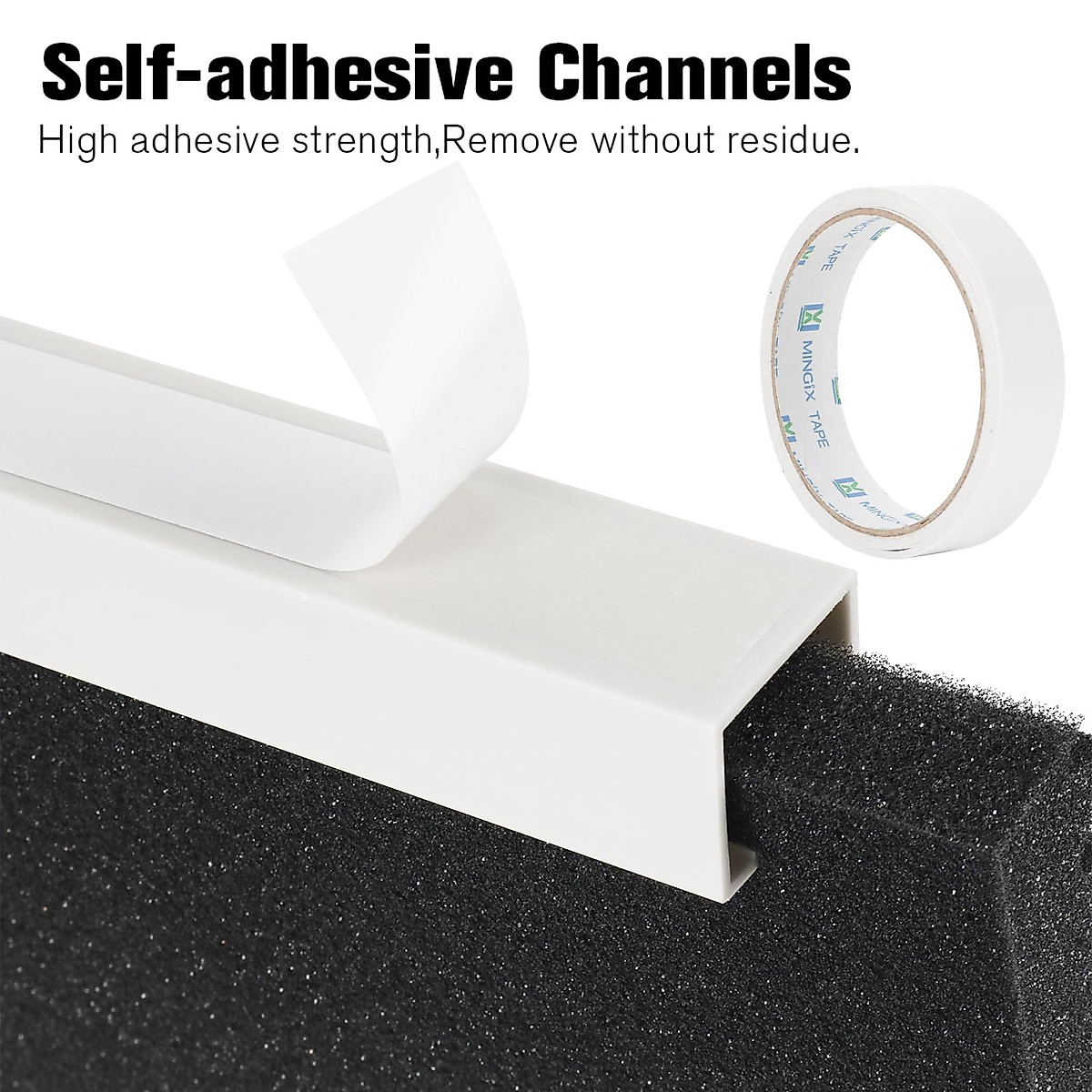 HOXHA Air Conditioner Foam Insulation Window Kit 2 Pack, AC Side Panels Kits, Air Conditioner Accessories Seal, 17 inch×9 inch ×7/8 inch (Black)