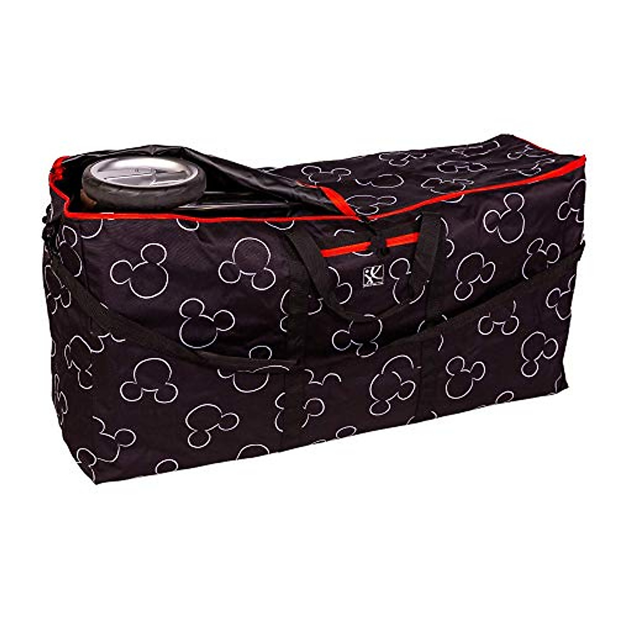 J.L. Childress Disney Baby Single & Double Stroller Travel Bag - Disney Gate Check Bag for Single & Double Strollers - Large Stroller Travel Bag for Airplane - Black, Mickey Mouse
