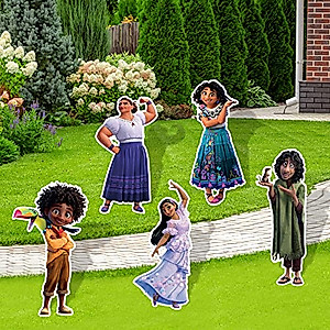 Encanto Birthday Party Supplies, 5PCS Yard Signs with Stakes, Outdoor Lawn Party Decor, Encanto Party Decorations for Magical Family Theme