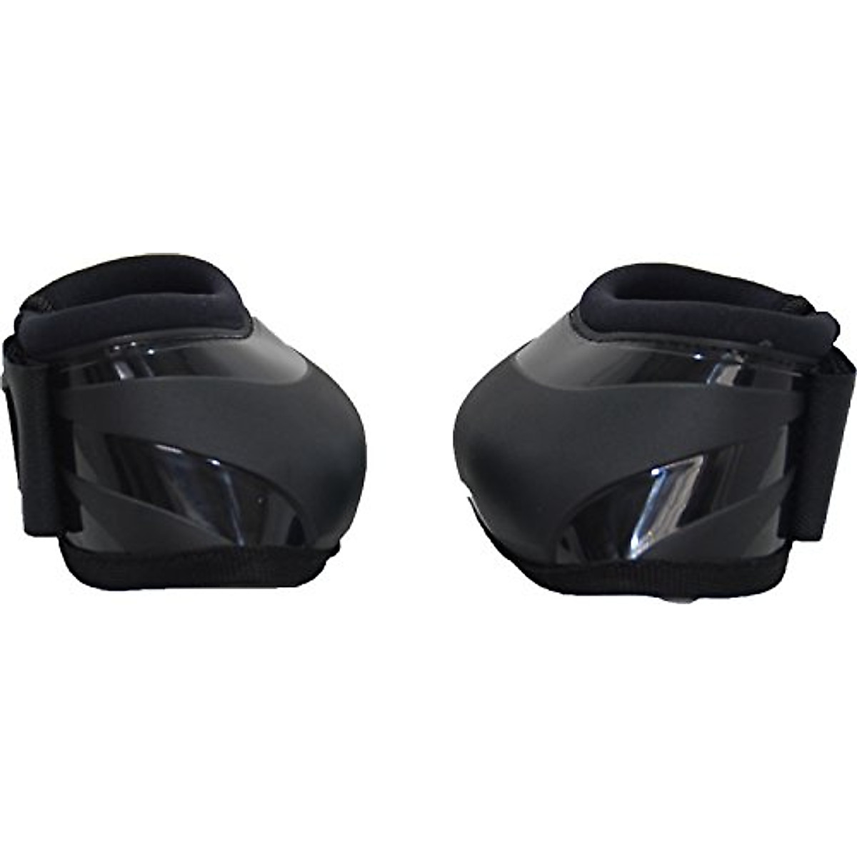 Back on Track Men's Performance Equine Durable Rubber Horse Protective Pair of Hoof Bell Boots with Loop Closure, Black, Large