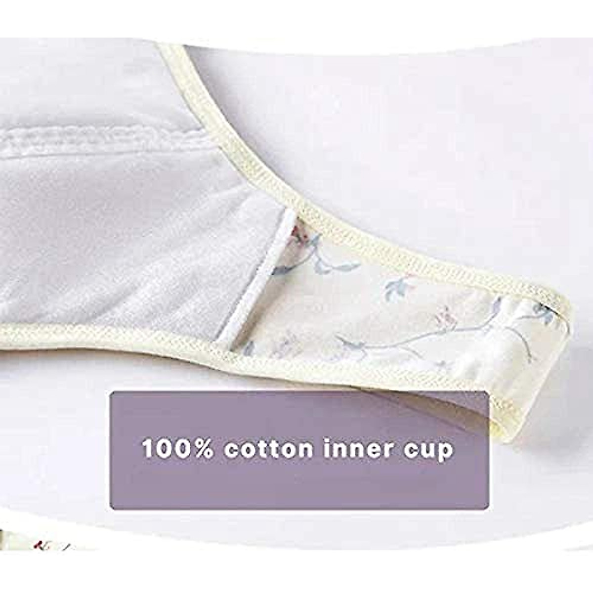 KHDFID Front Button Bra, Convenient Front Button Bra,Front Closure Sports Bras Women Cotton Ultra Soft Cup,Everyday Sleep Bras,Front Closure Cotton Sports Bras for Women Girls (Beige,38)