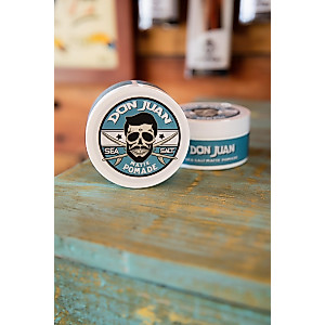 Don Juan Sea Salt Matte Pomade | Water Based | Medium Hold | Matte Finish | Natural Plant Extracts and Ocean Minerals | Surf Wax Scent, 4 oz