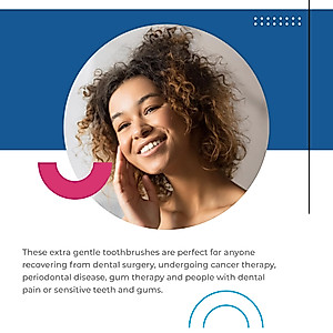 Tess Oral Health Ultra Soft Toothbrush - Post Surgical & Oncology Ultra-Soft Bristle Toothbrush - Gentle Care Extra Soft Bristles for Sensitive Gums (1 Dozen)