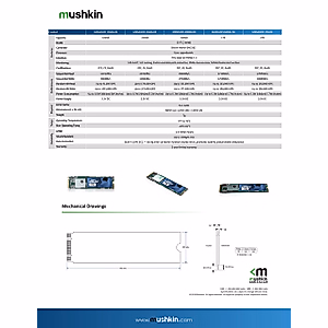 Mushkin Pilot – 500GB PCIe NVMe – M.2 (2280) Internal Solid State Drive (SSD) – Gen3 x4 – 3D TLC - (MKNSSDPL500GB-D8)