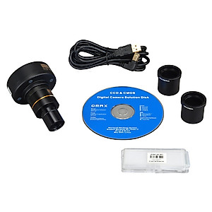 OMAX 9.0MP USB Digital Camera for Microscope with 0.01mm Calibration Slide (Windows/Mac/Linux)