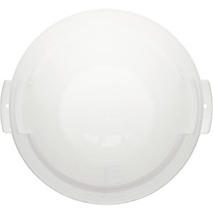 Carlisle FoodService Products CFS StorPlus Plastic Round Food Storage Container, 22 Quart, White, (Pack of 6)