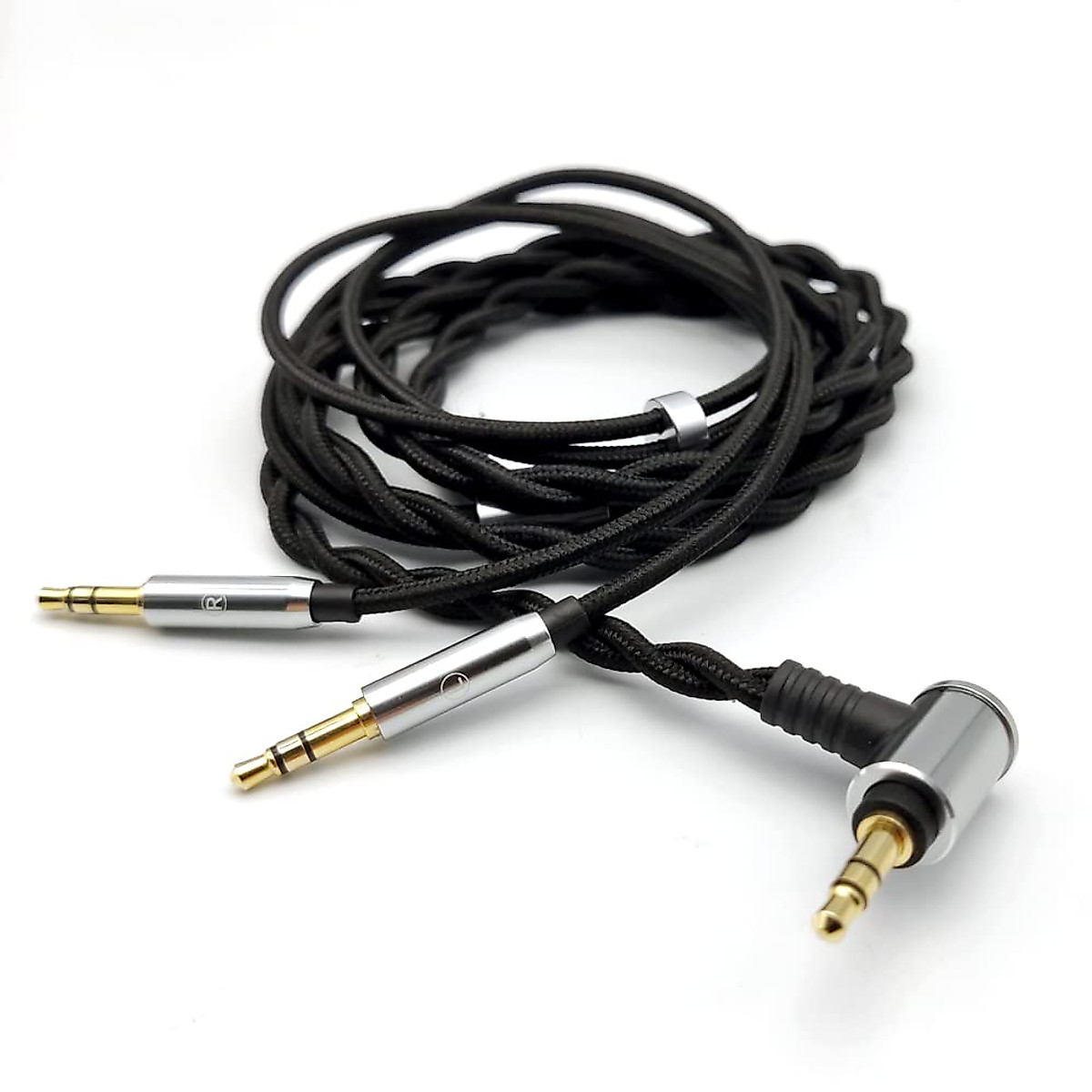 FAAEAL Replacement Cable for Hifiman SUNDARA Ananda,Upgrade Cable for Hifiman HE4XX/HE-400i/HE560/HE-350/HE1000 Headphone 2.5mm/3.5mm/4.4mm to Dual 3.5mm Jack Male Cord 1.45meters/4.7ft (3.5mm Jack)