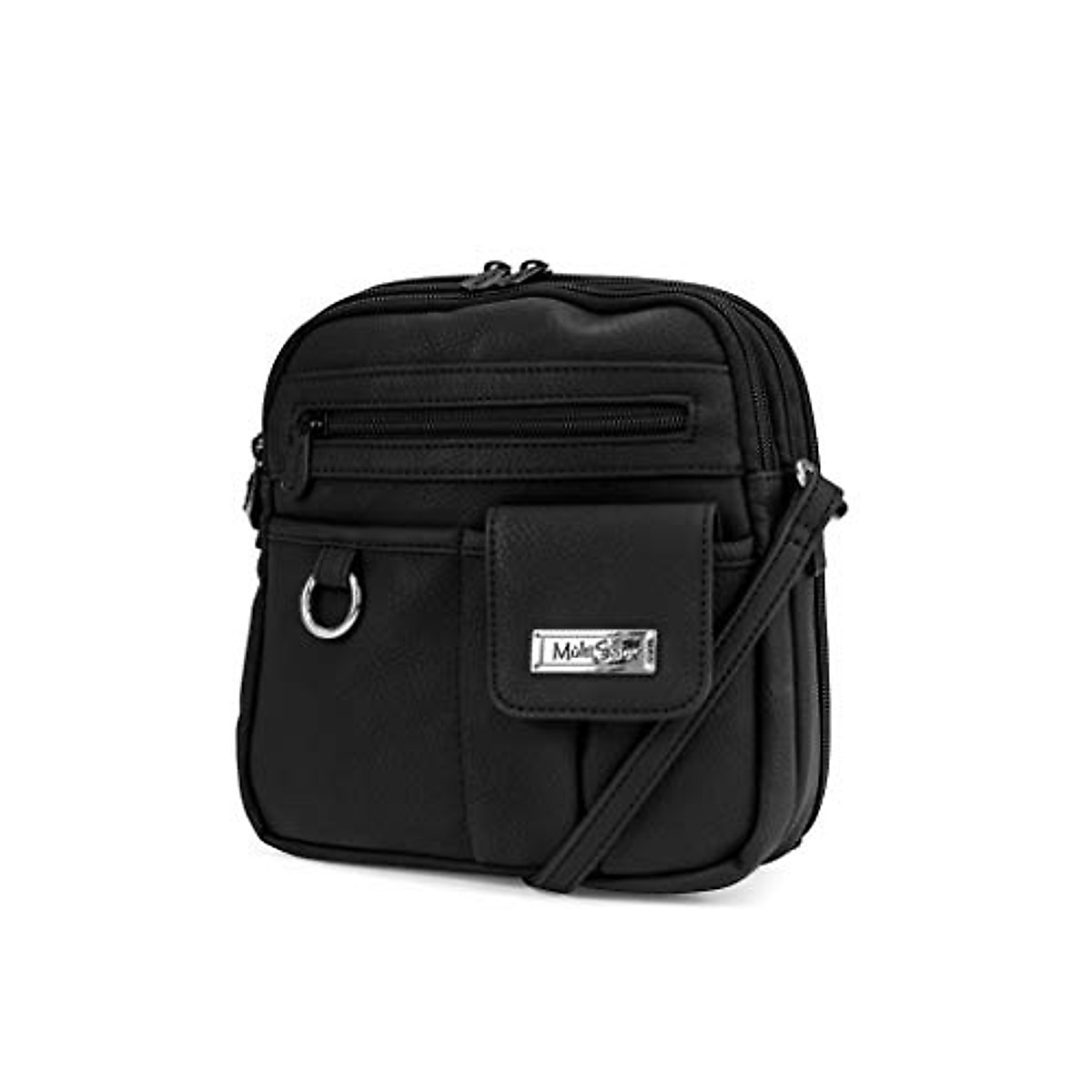 MultiSac womens Multisac North South Mini Zip Around Crossbody Bag Cross Body, Black, One Size US