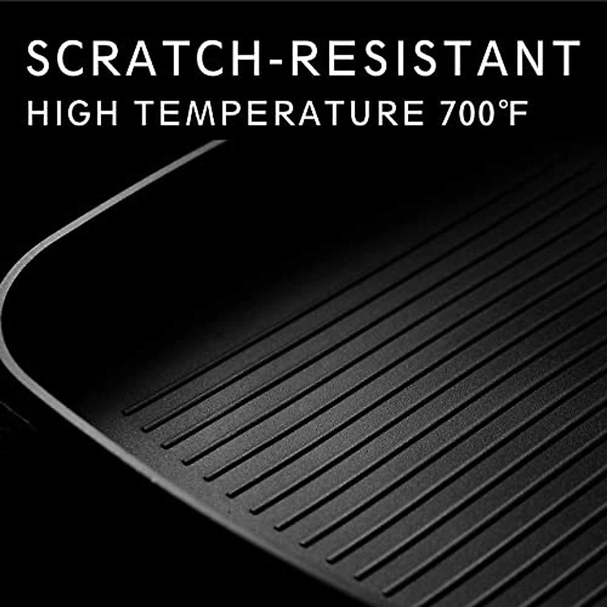 MsMk Square Grill Pan with lid, Stay-Cool Handle, Each Ridge Nonstick, Oven Safe Dishwasher Safe Induction Grill pans for Stove Tops, Square Frying Pan, Bacon Pan, Indoor Chicken Skillet, 11-Inch