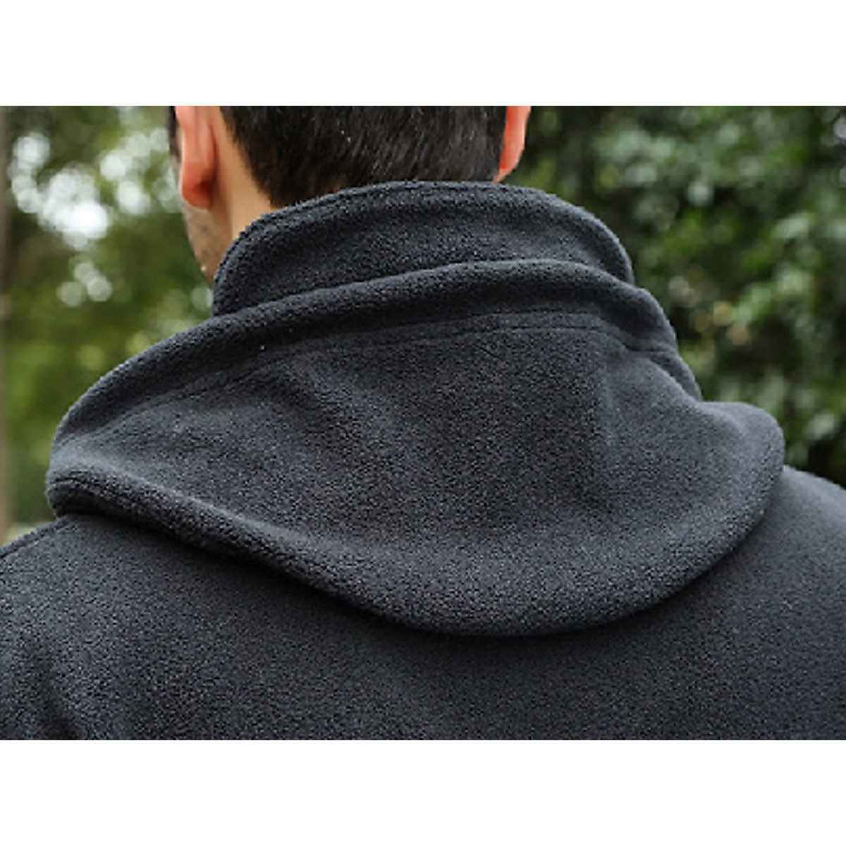 sandbank Men's Tactical Fleece Jacket Warm Winter Sport Outdoor Hooded Combat Military Jacket Coat(US M,Black)