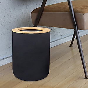 IEUDNS Bathroom Trash Can Bathroom Accessory Fashionable Easy to Clean Small Size Small Wastebasket Garbage Can for Bathroom Bedroom Home Desktop, Black